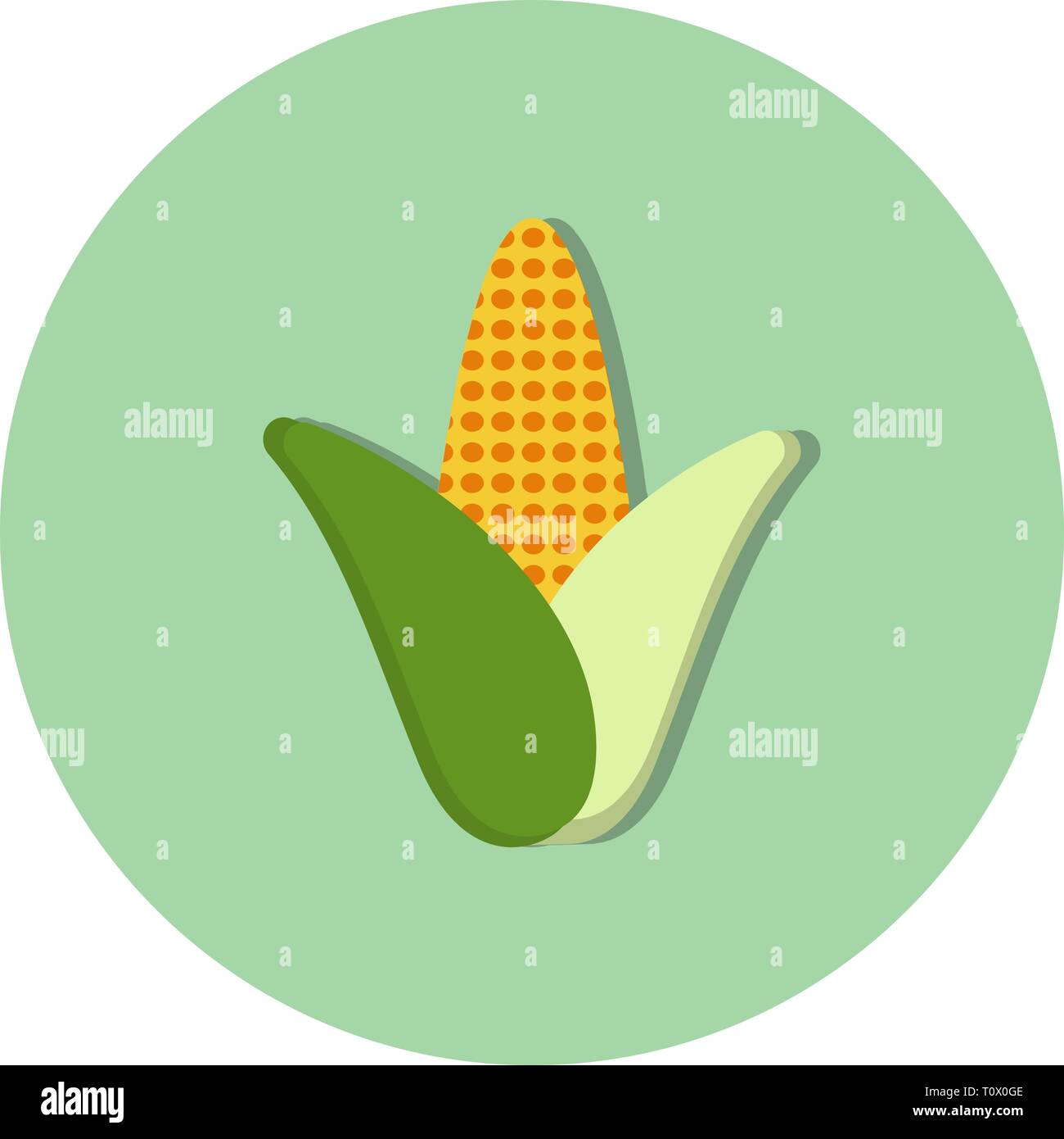 Illustration Corn Icon Stock Photo - Alamy