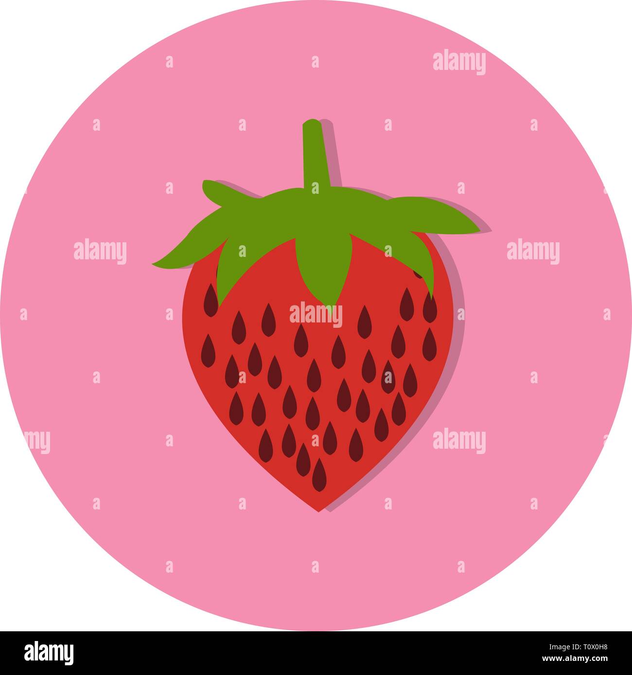 Illustration Strawberry Icon Stock Photo - Alamy
