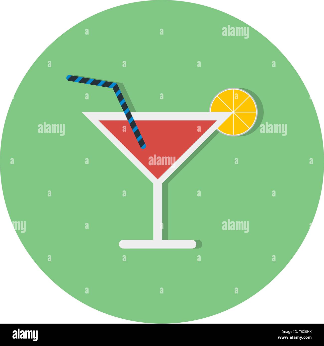 Illustration Cocktail Icon Stock Photo - Alamy