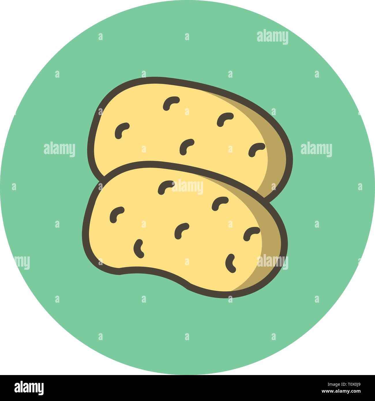 Illustration Potatoes Icon Stock Photo - Alamy