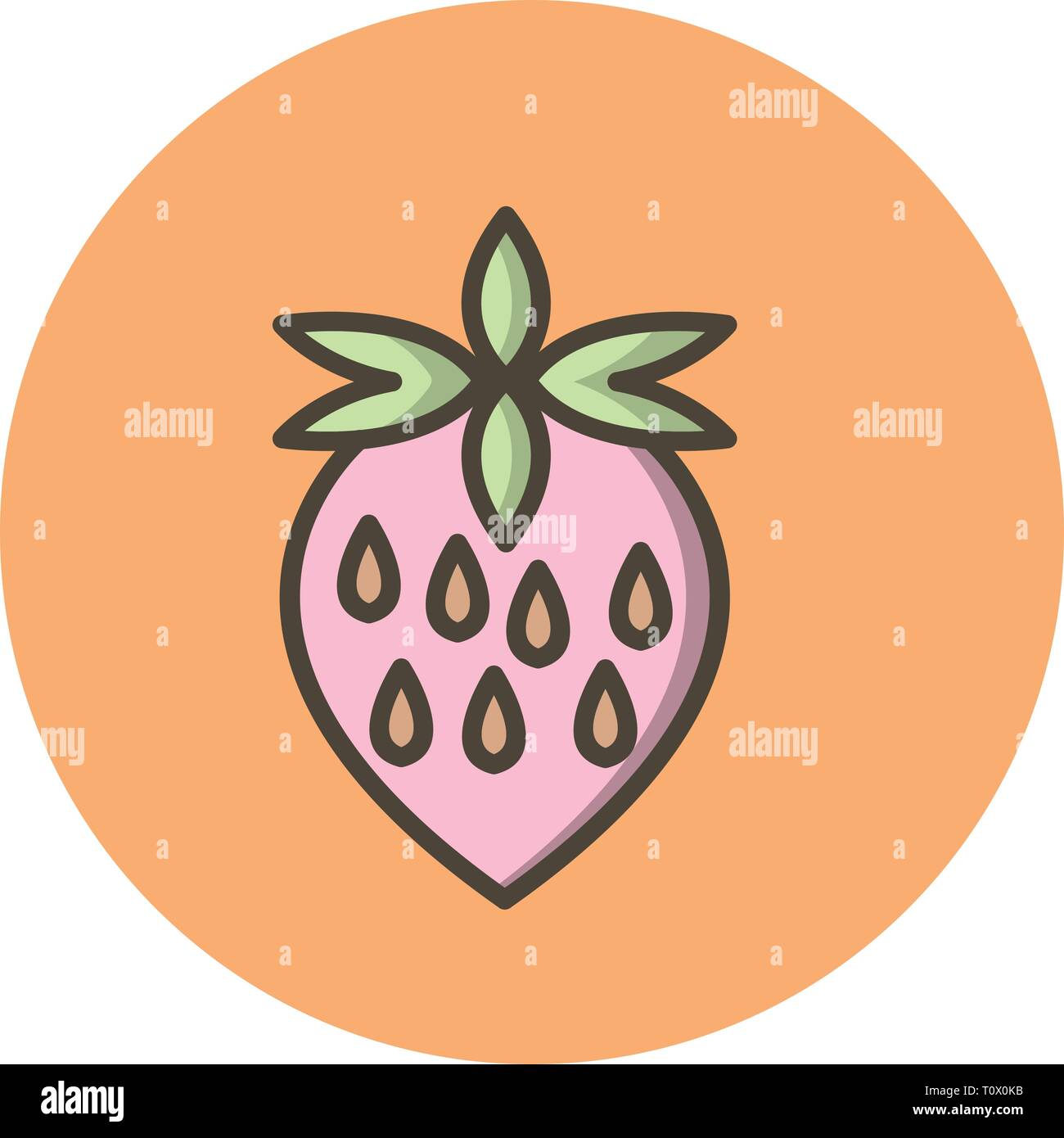 Illustration Strawberry Icon Stock Photo - Alamy