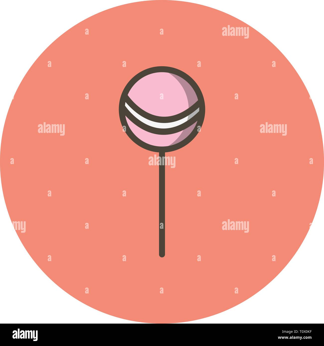Illustration Lollipop Icon Stock Photo - Alamy