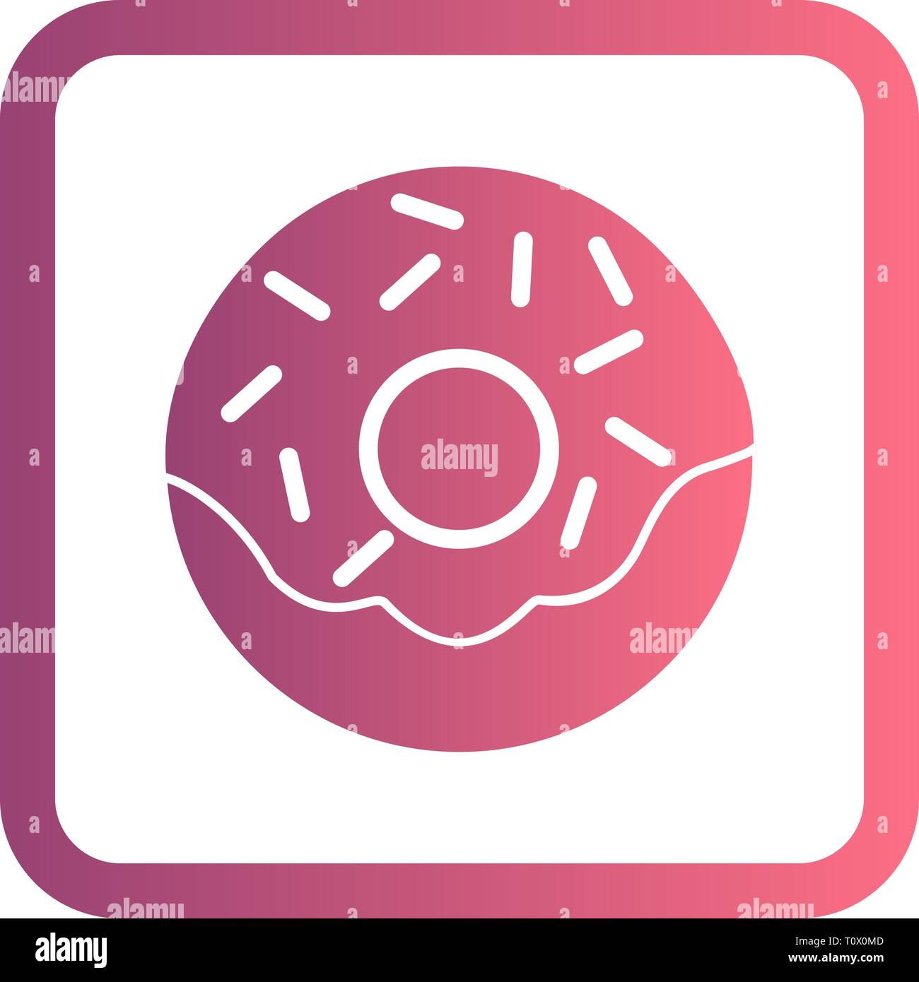 Illustration Doughnut Icon Stock Photo - Alamy