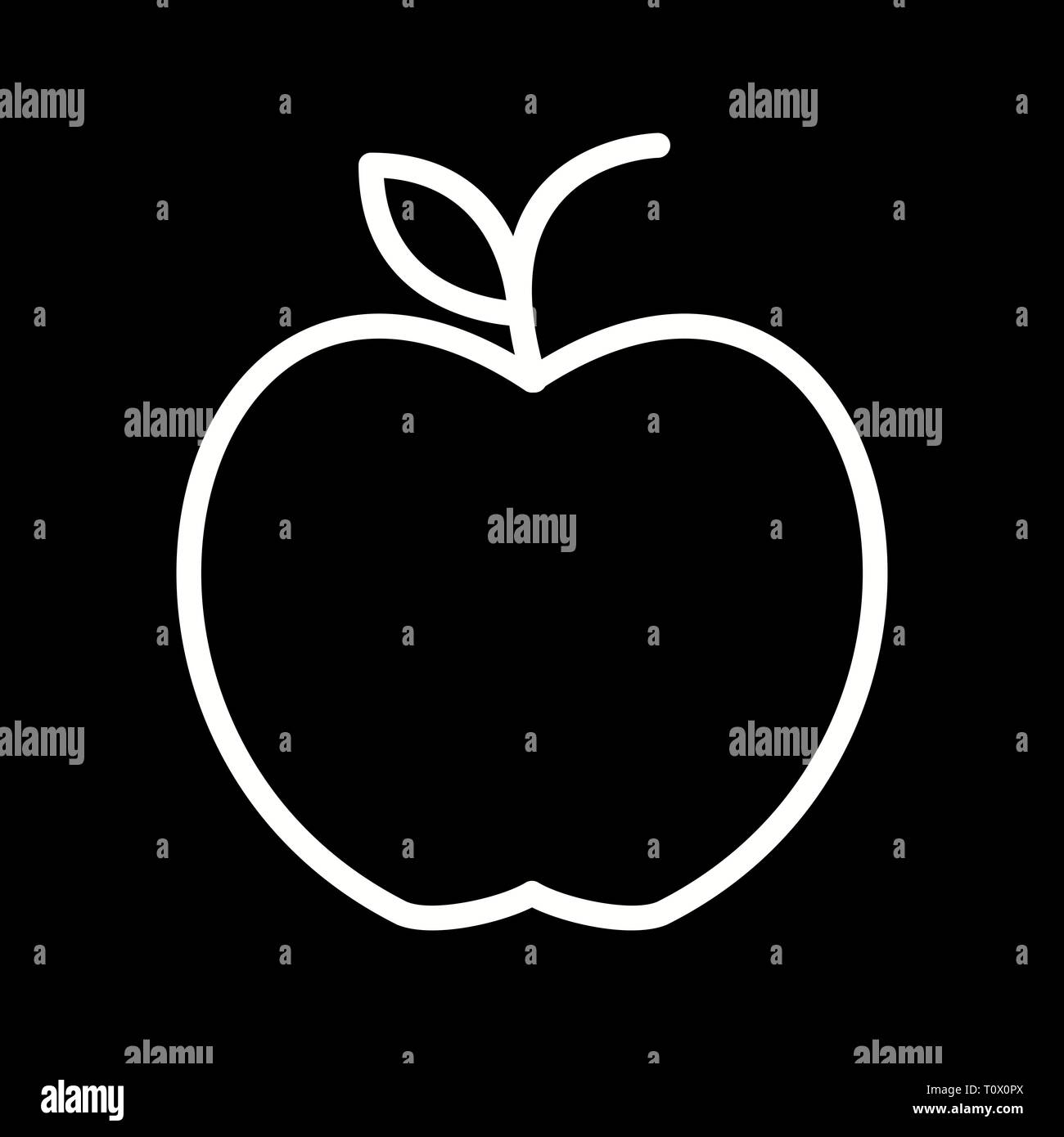 Illustration Apple Icon Stock Photo - Alamy