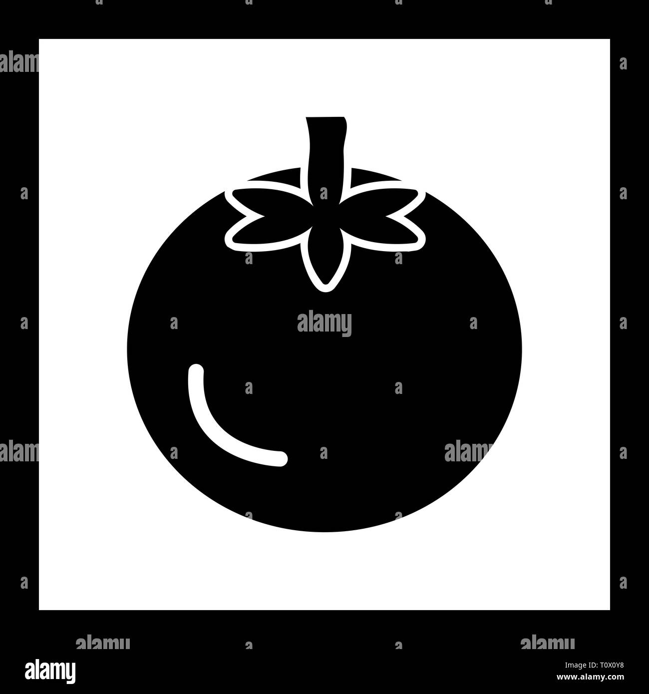 Illustration Tomato Icon Stock Photo - Alamy