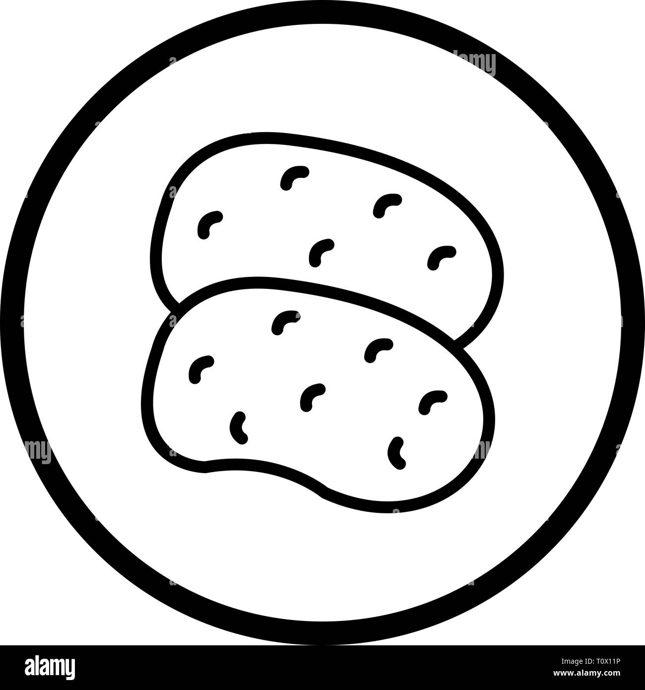 Illustration Potatoes Icon Stock Photo - Alamy