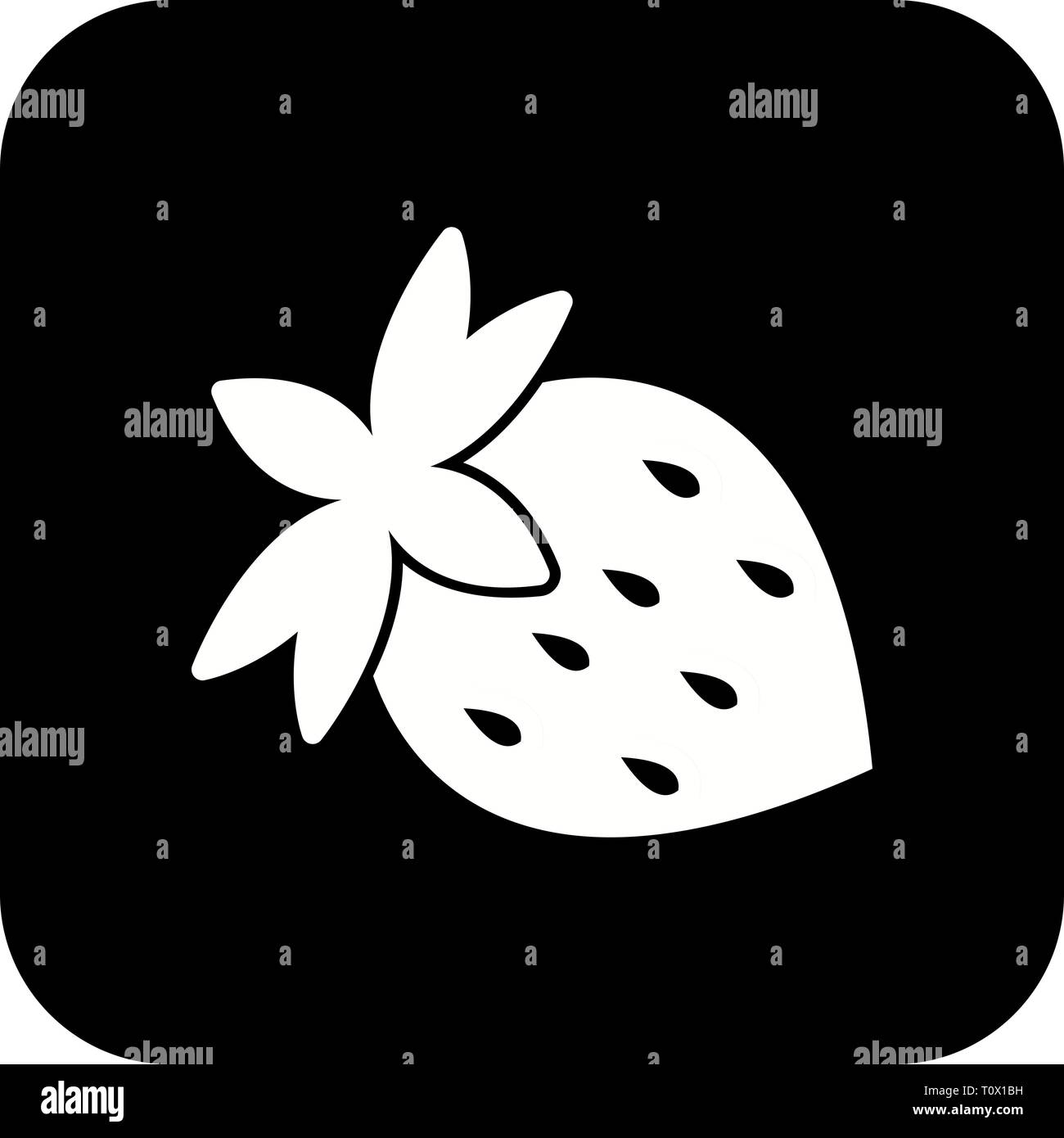 Illustration Strawberry Icon Stock Photo - Alamy