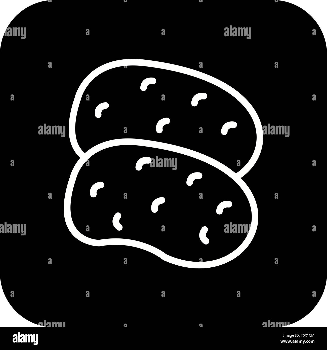 Illustration Potatoes Icon Stock Photo - Alamy