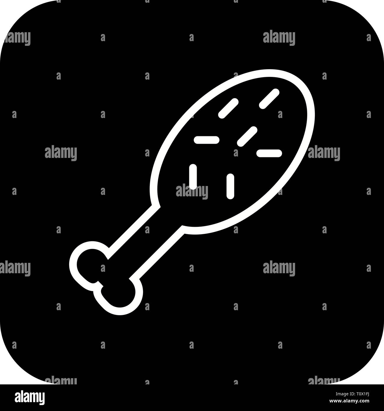 Illustration Chicken Icon Stock Photo - Alamy