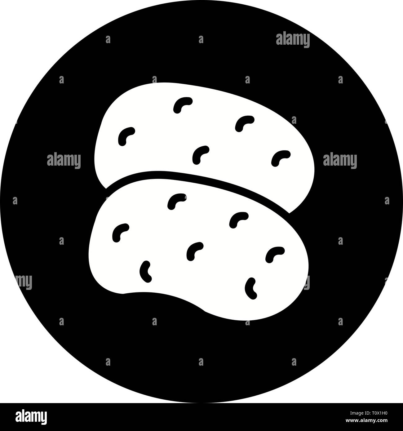 Illustration Potatoes Icon Stock Photo - Alamy