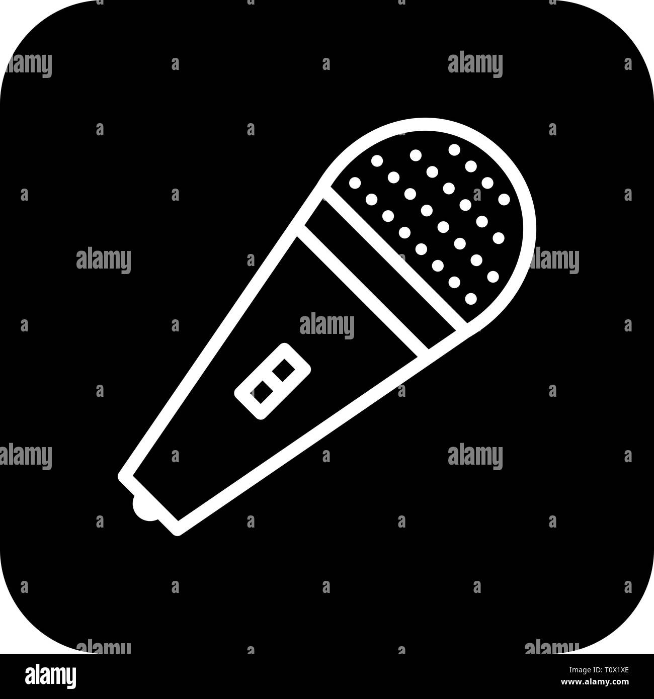 Illustration Mic Icon Stock Photo - Alamy