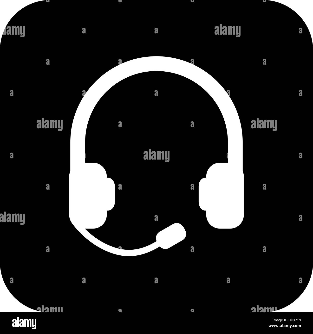 Illustration Ears phone Icon Stock Photo - Alamy