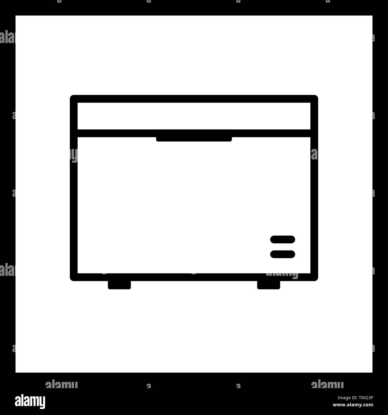 Illustration Deep Freezer Icon Stock Photo - Alamy