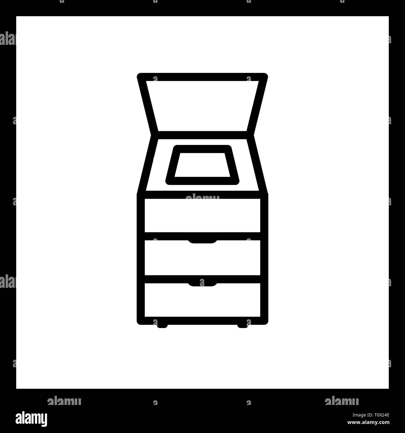 Illustration Scanner Icon Stock Photo - Alamy