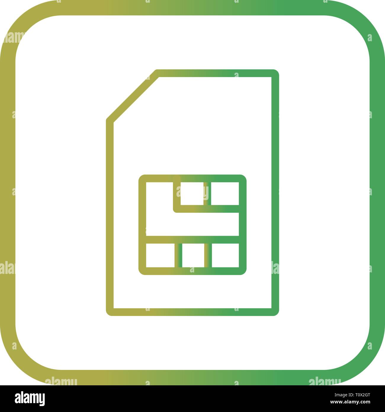 Illustration Sim Icon Stock Photo - Alamy