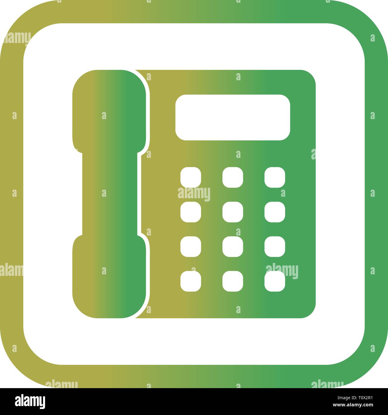 Illustration Telephone Icon Stock Photo - Alamy