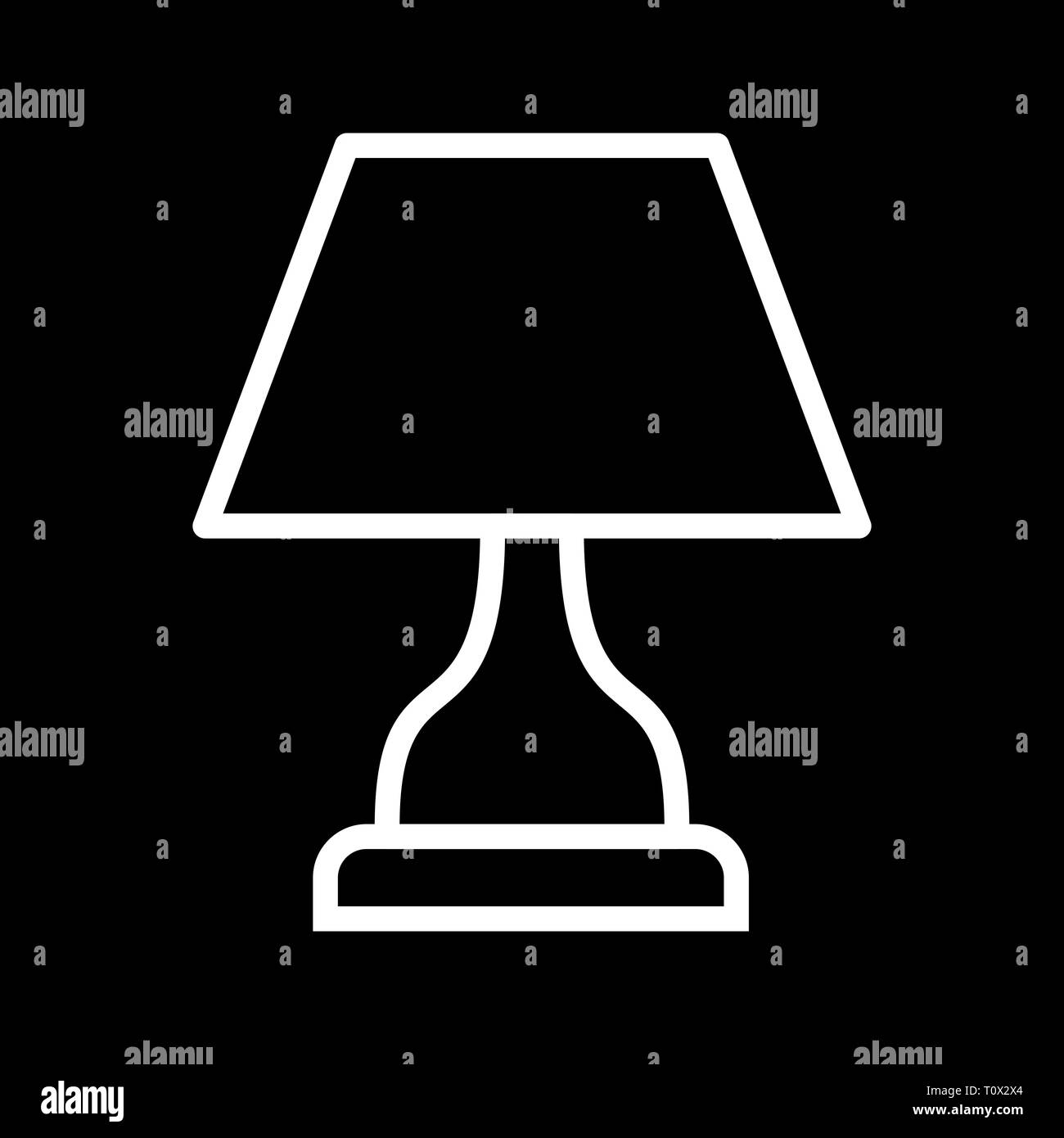 Illustration Lamp Icon Stock Photo - Alamy