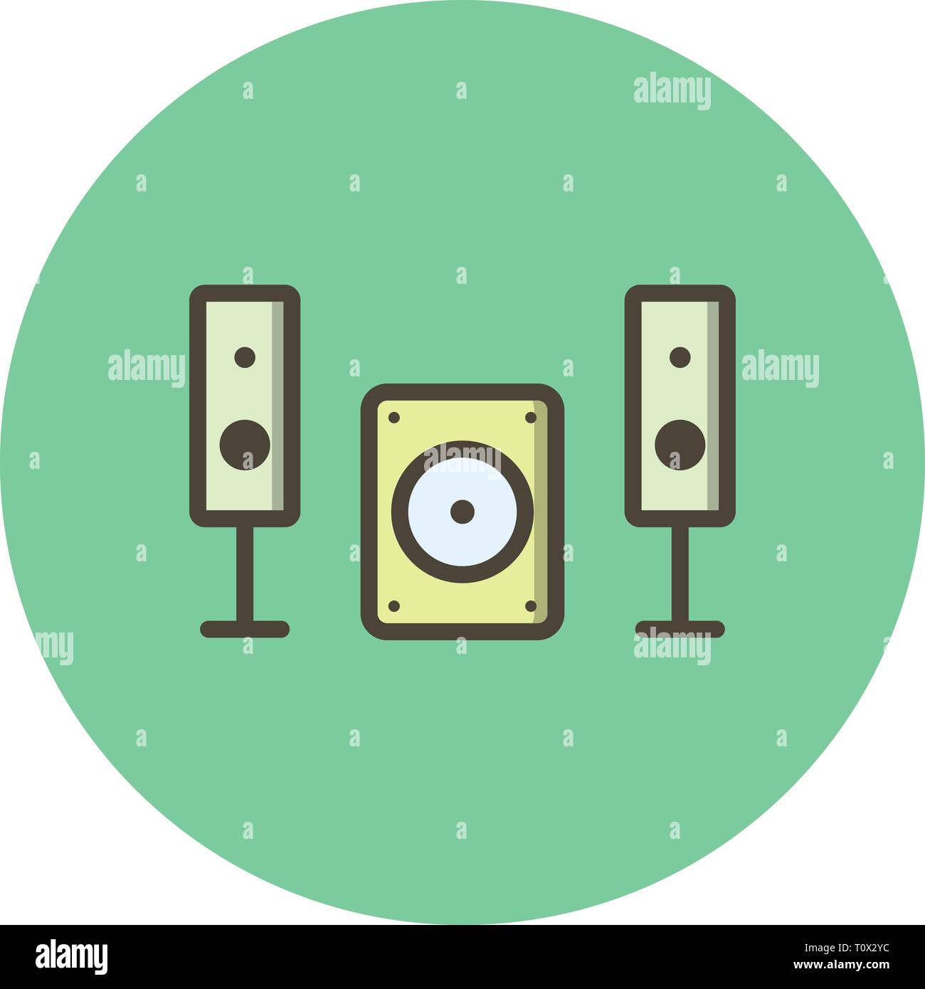 Illustration Music System Icon Stock Photo - Alamy
