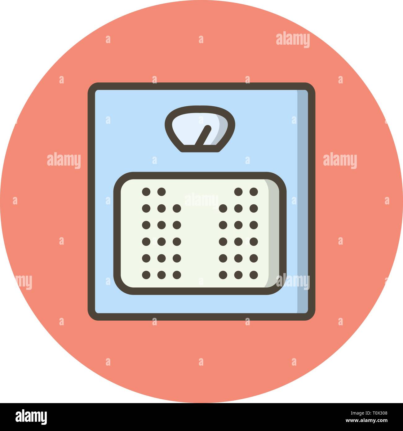 Illustration Weight Machine Icon Stock Photo - Alamy