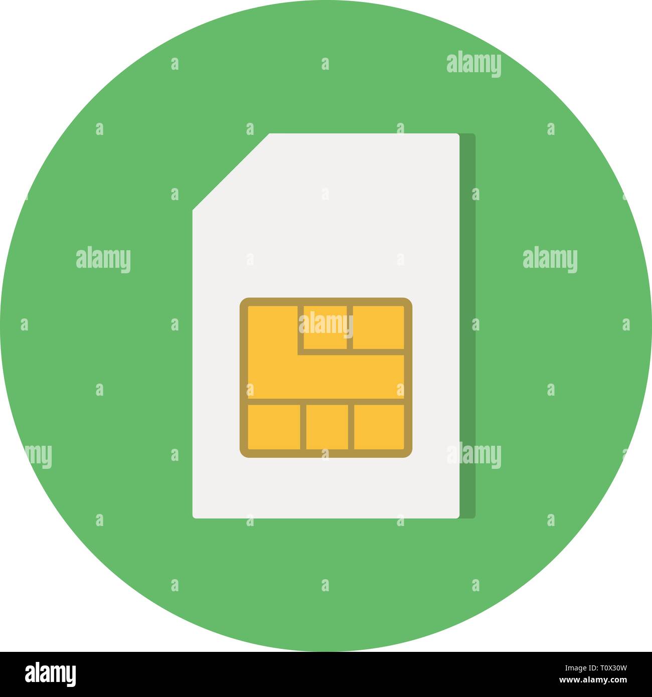 Illustration Sim Icon Stock Photo - Alamy