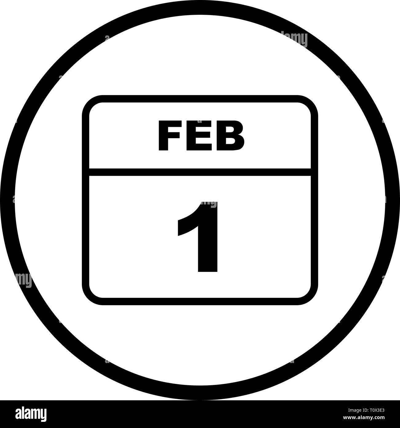 03 february icon hi-res stock photography and images - Alamy