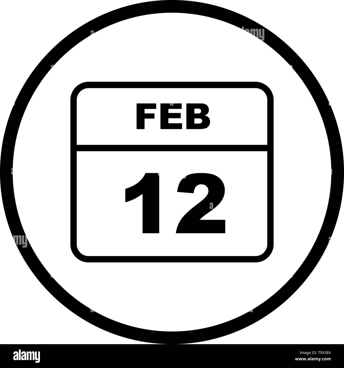 06 february icon hi-res stock photography and images - Alamy