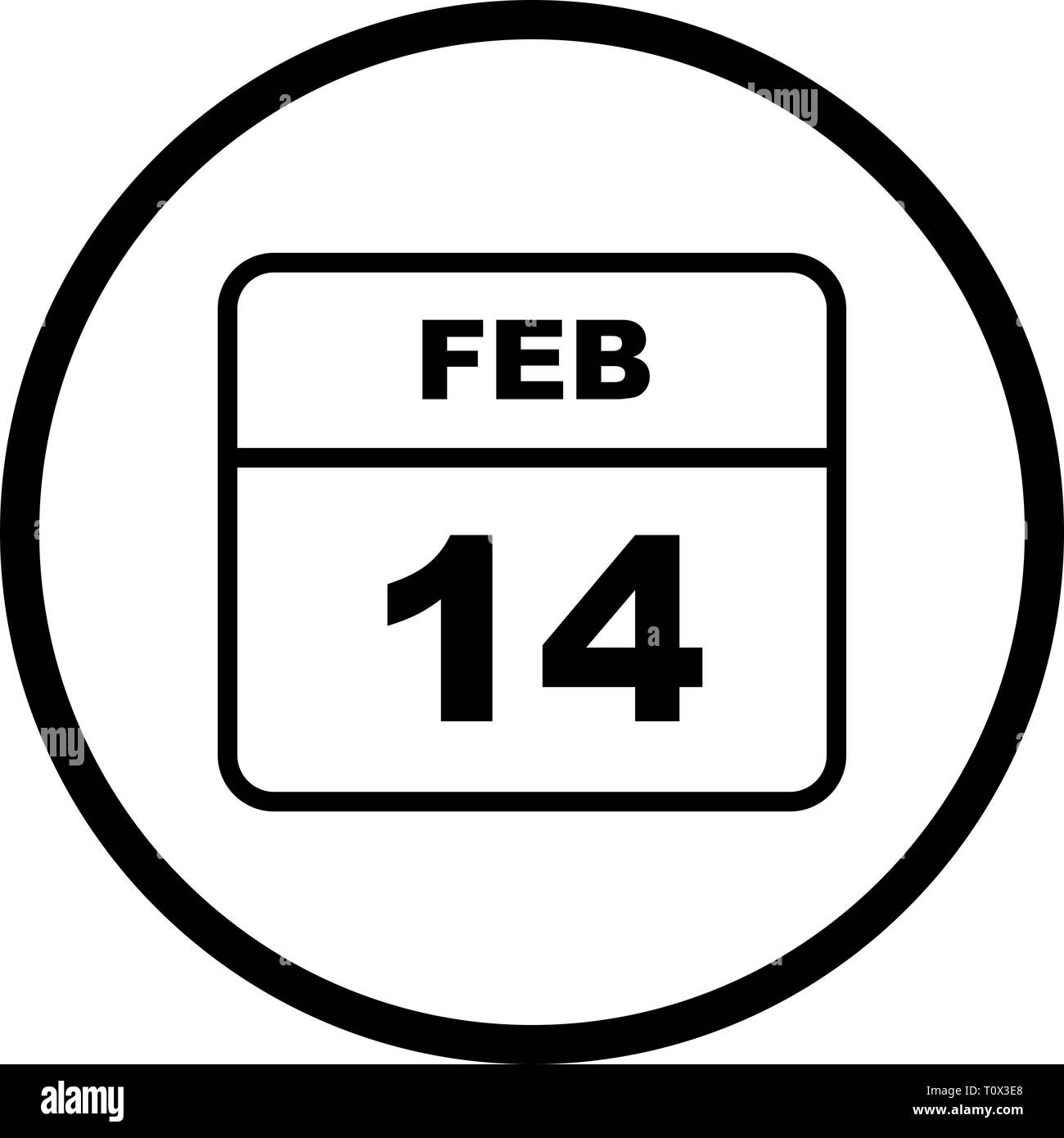 February 14th day 14 Black and White Stock Photos & Images - Alamy