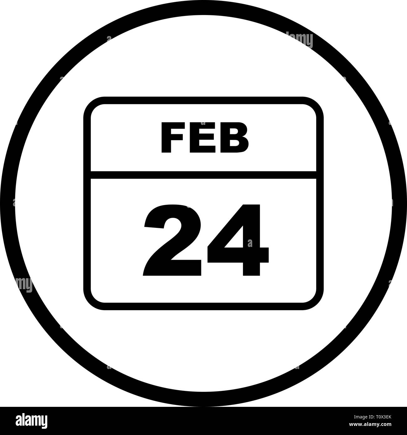 24 february icon Black and White Stock Photos & Images - Alamy