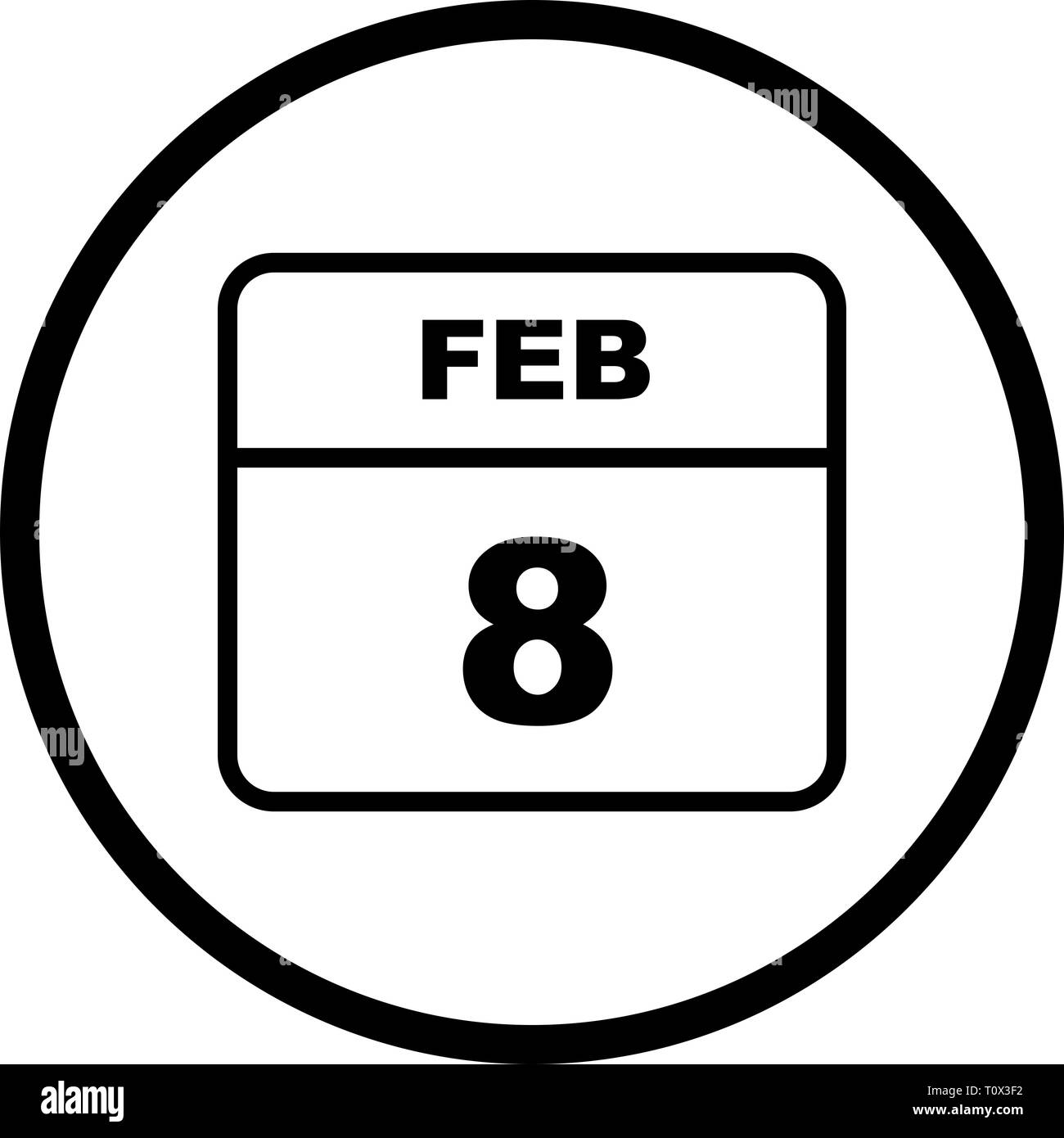 01 february icon hi-res stock photography and images - Alamy