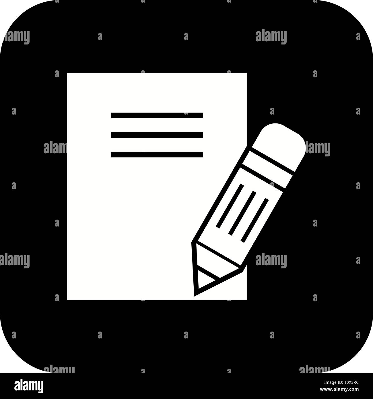 Illustration Notes Icon Stock Photo - Alamy
