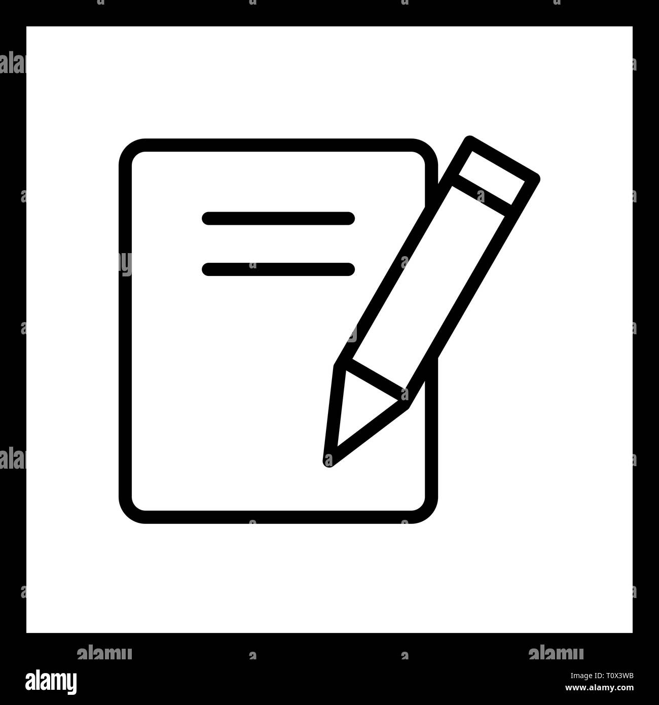 Illustration Notes Icon Stock Photo - Alamy