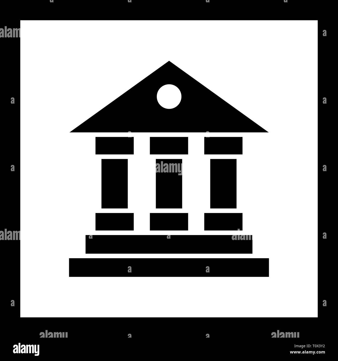 Illustration Educational Institute Icon Stock Photo - Alamy