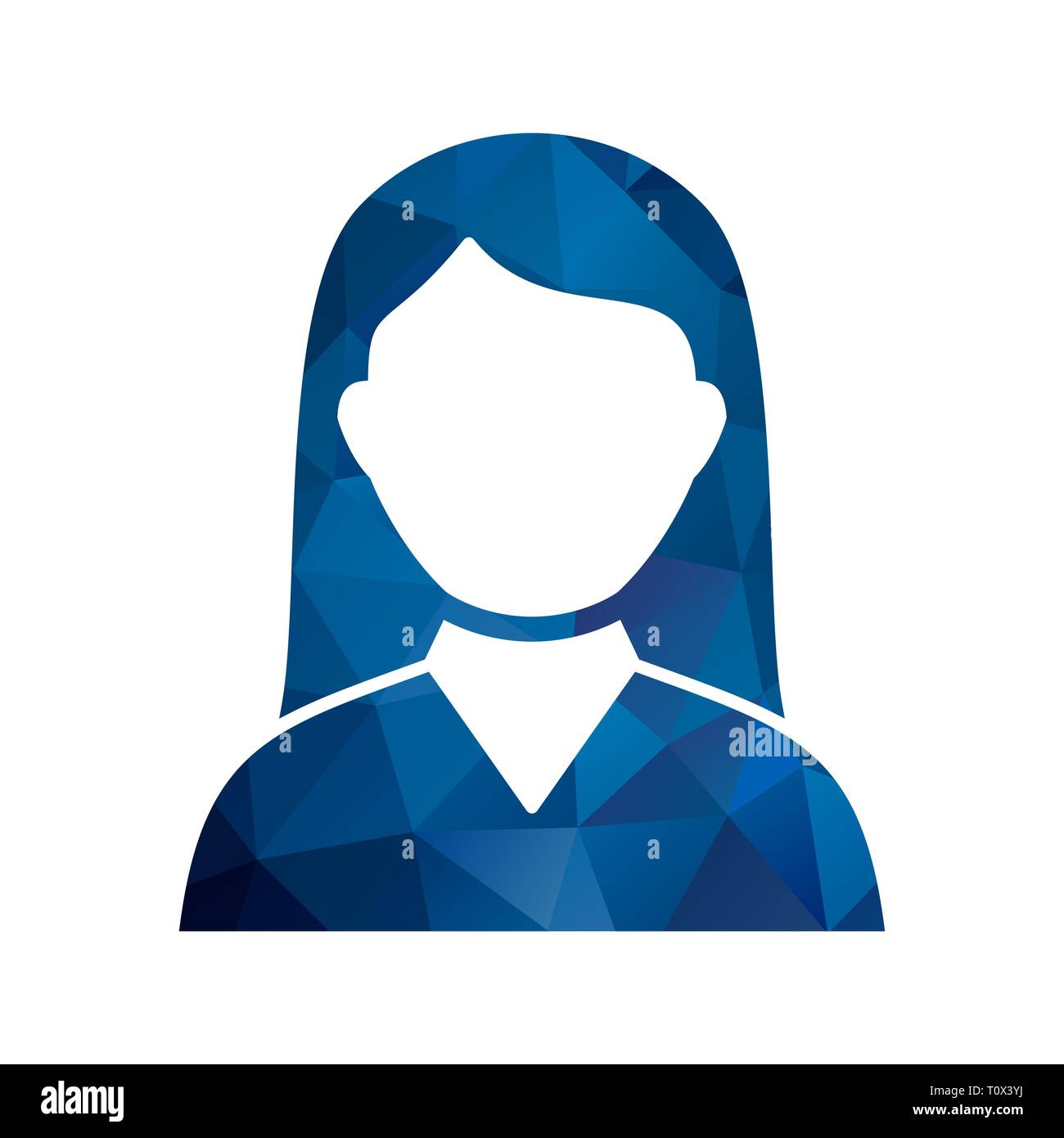 Illustration Female Student Icon Stock Photo - Alamy