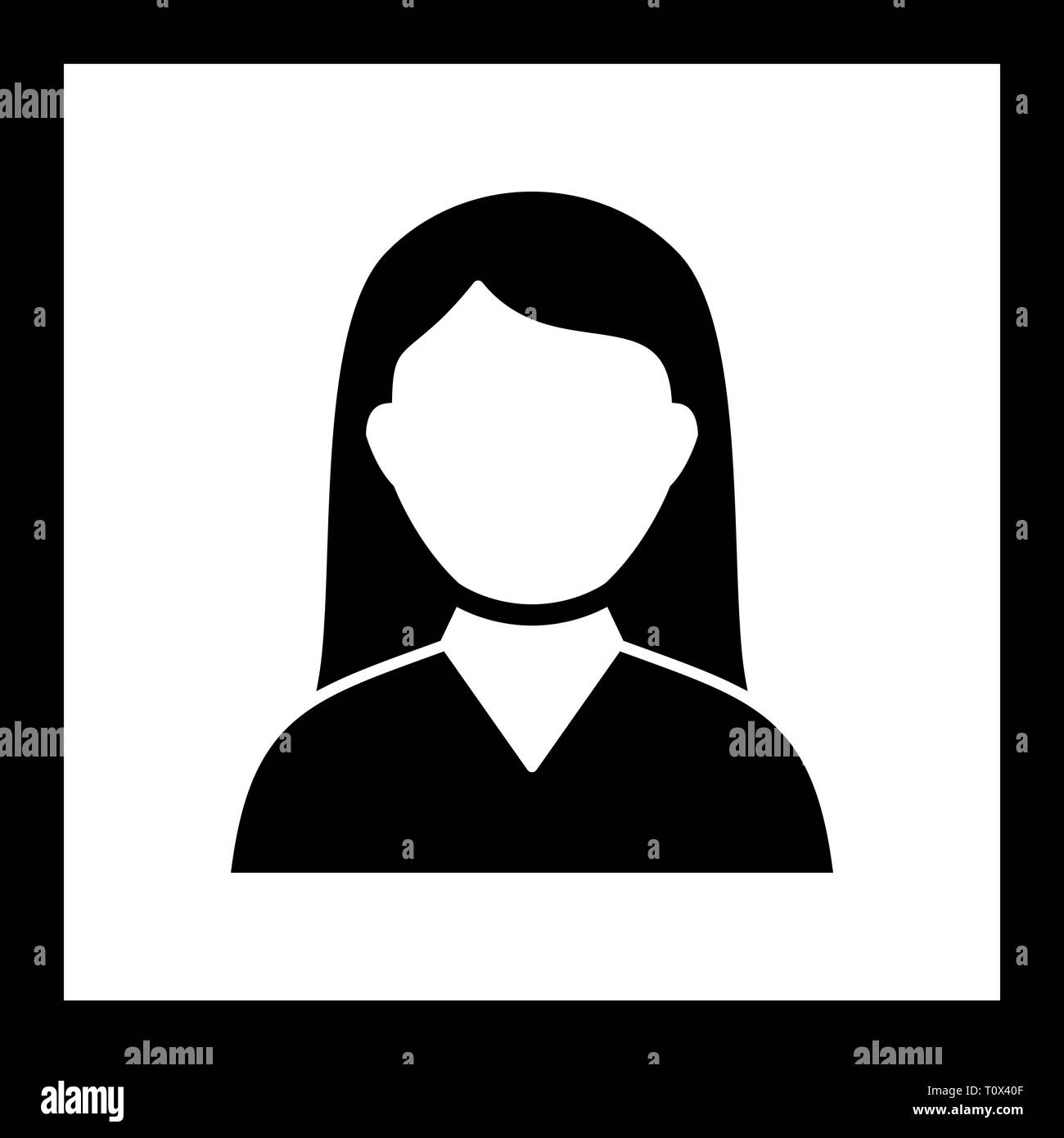 Illustration Female Student Icon Stock Photo - Alamy