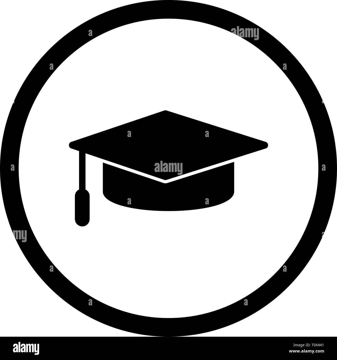 Graduation Cap Circle Icon