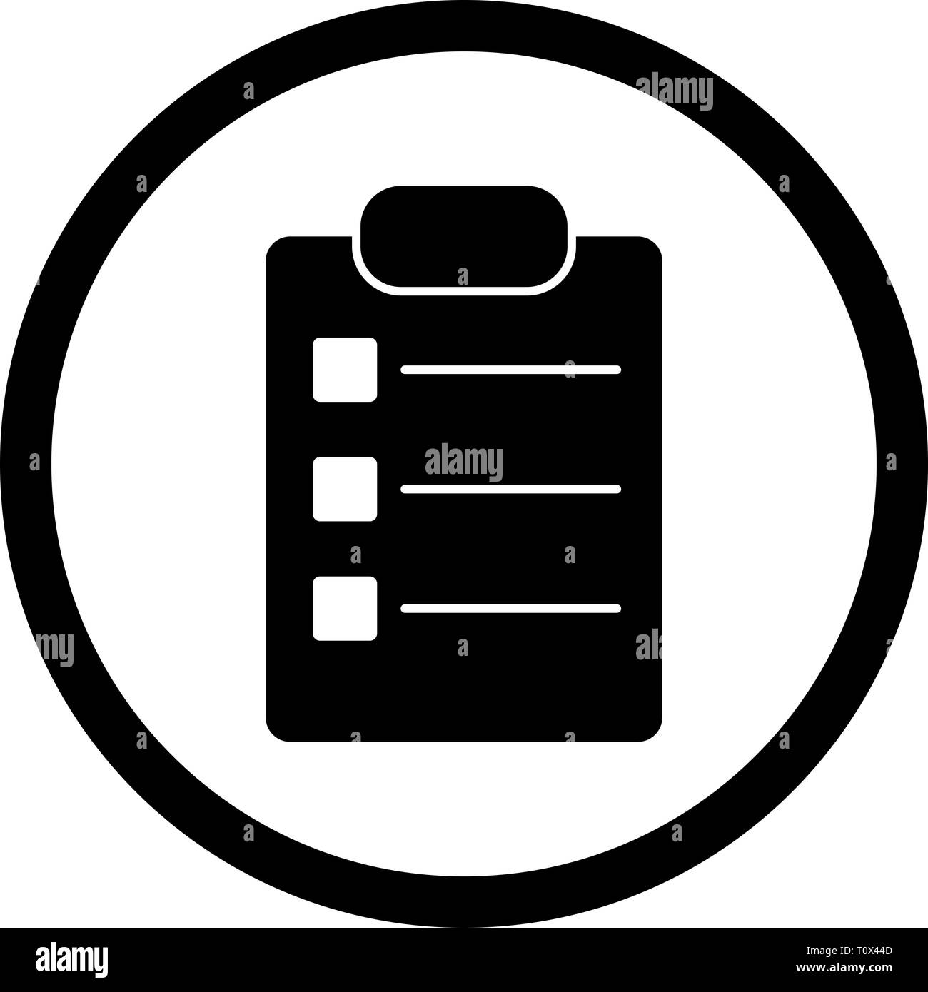 Illustration List Icon Stock Photo - Alamy