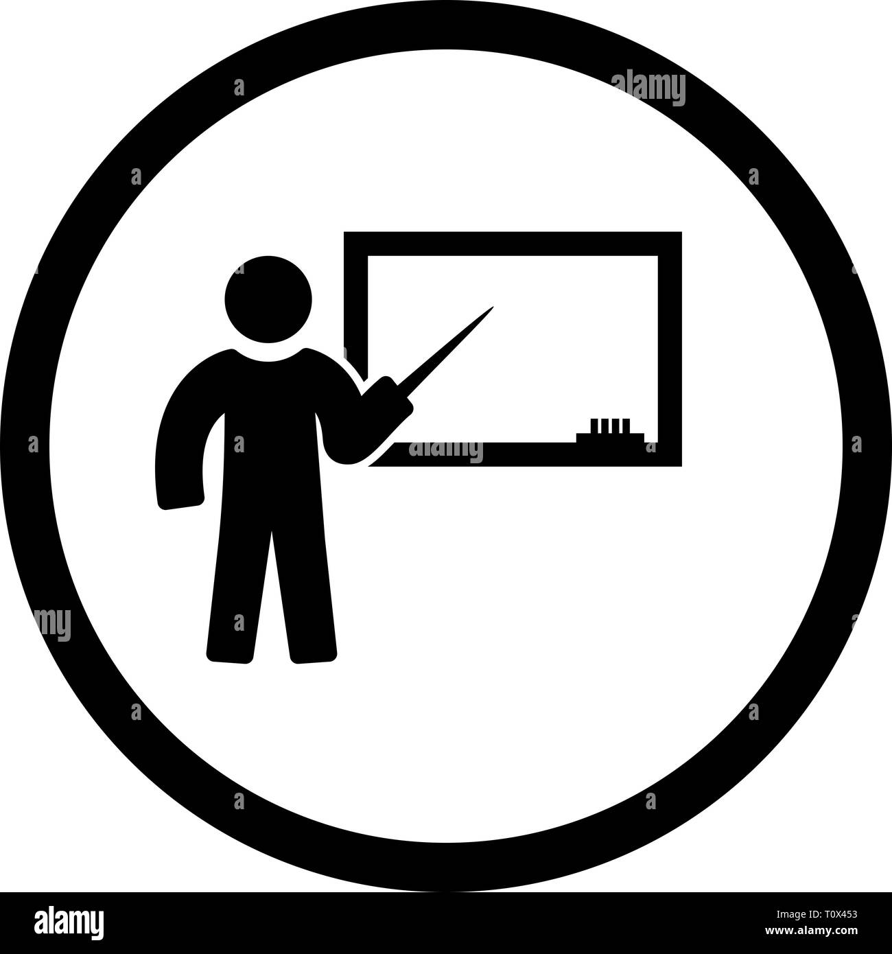 Illustration Teaching Icon Stock Photo - Alamy