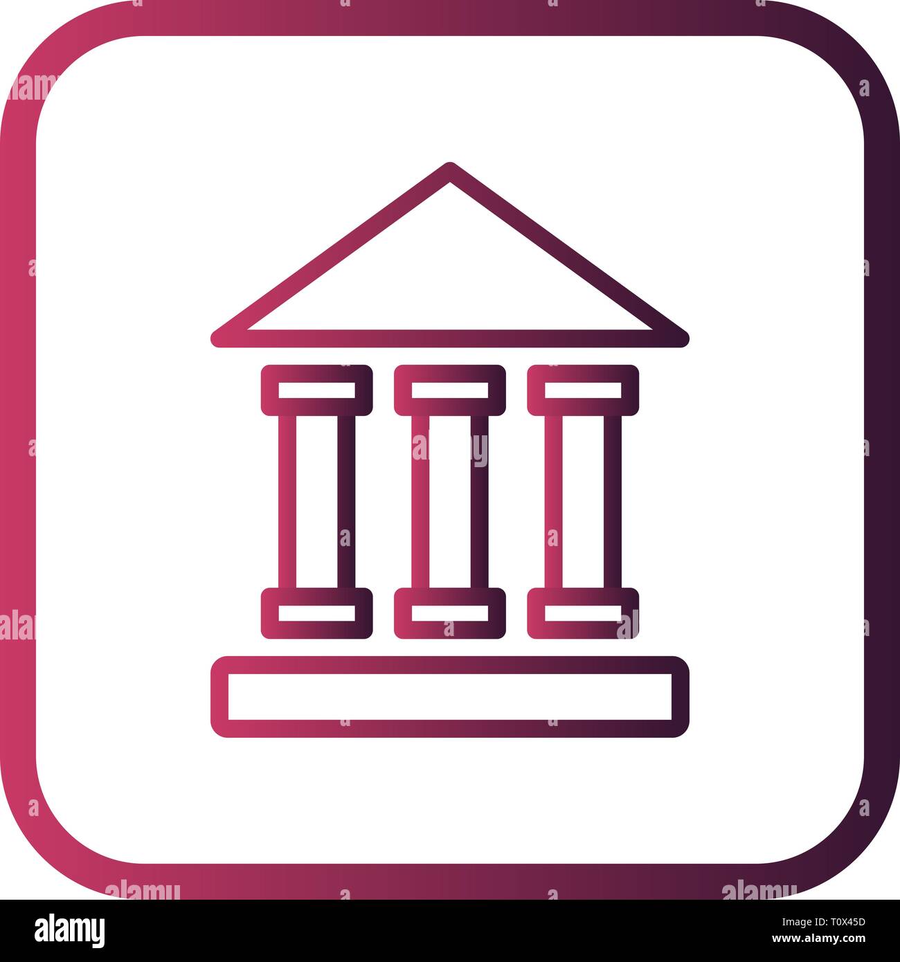 Illustration Educational Institute Icon Stock Photo - Alamy