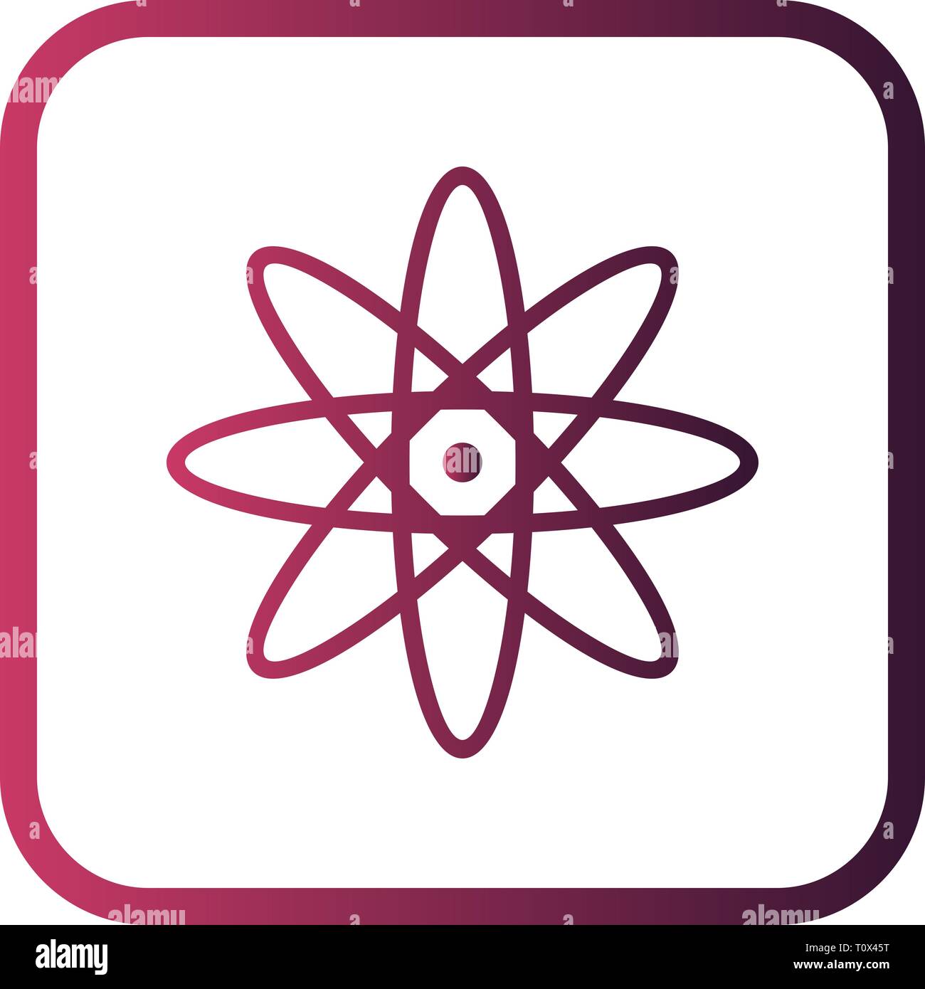 Illustration Atom Icon Stock Photo - Alamy
