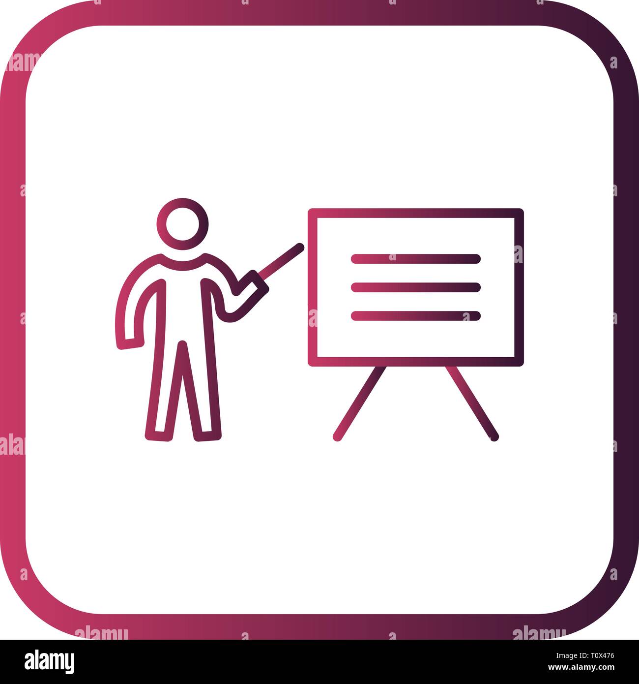 Illustration Teaching Icon Stock Photo - Alamy
