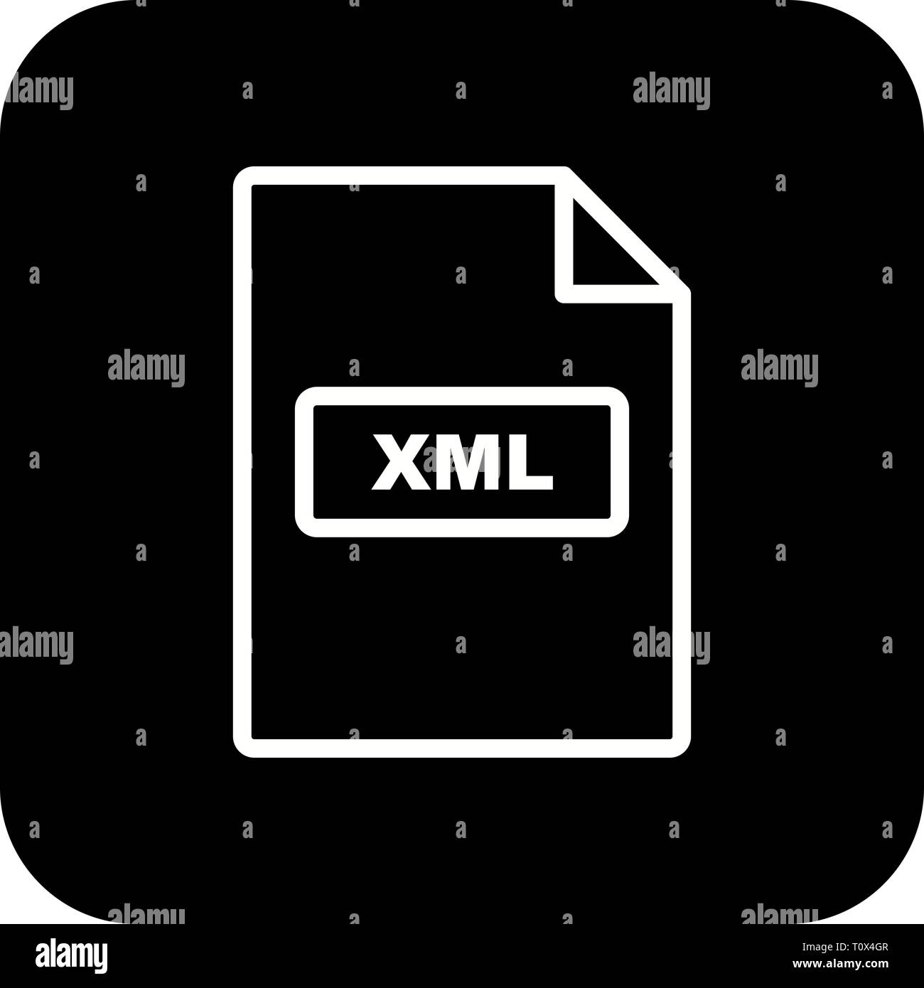 Illustration XML Icon Stock Photo - Alamy