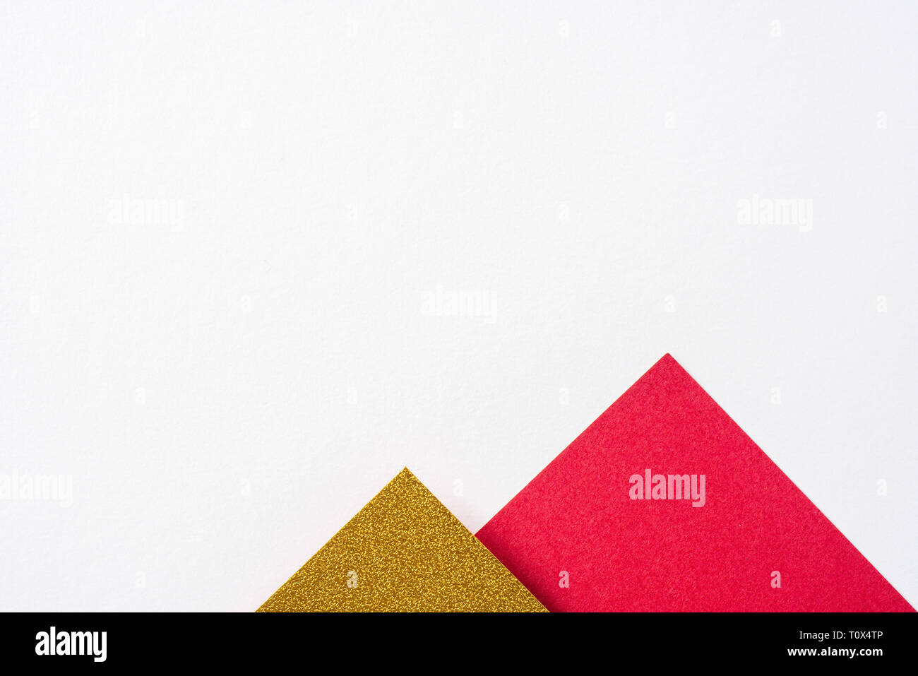 Design concept - red and golden paper background for mockup Stock Photo ...