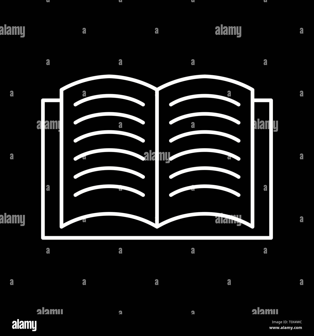 Illustration Open Book Icon Stock Photo - Alamy