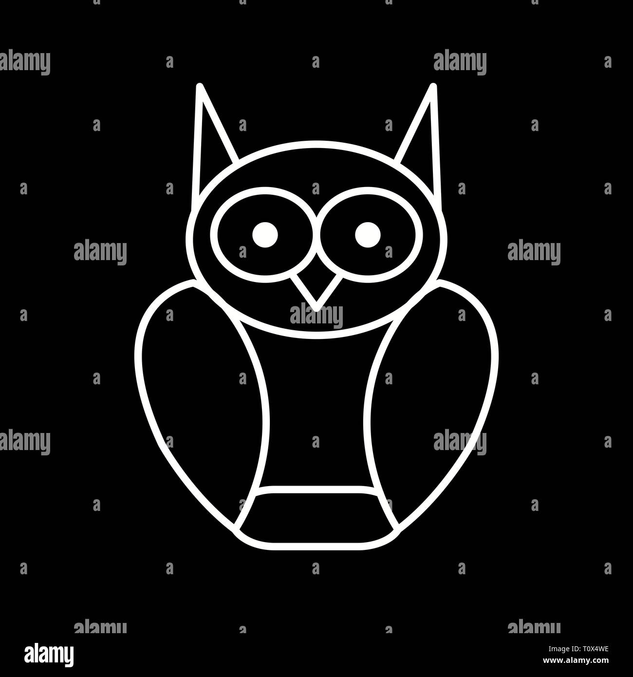 Illustration Graduate Owl Icon Stock Photo - Alamy