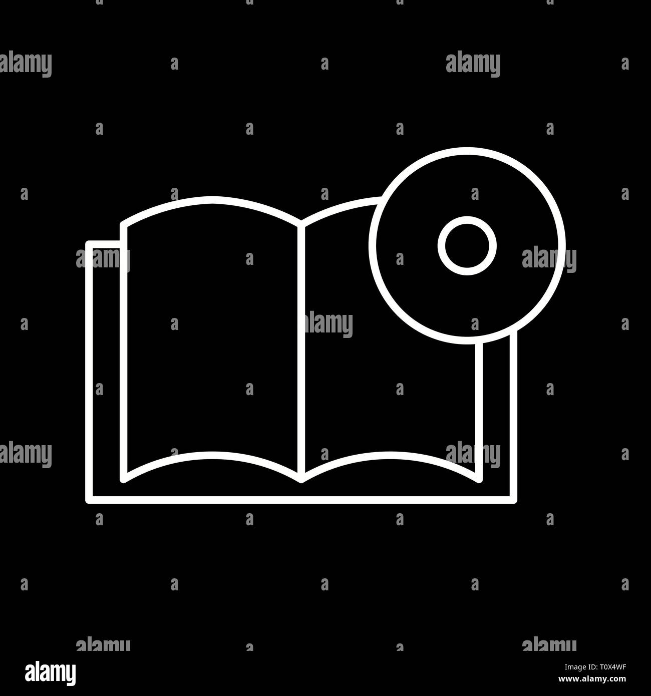 Illustration Book DVD Icon Stock Photo - Alamy
