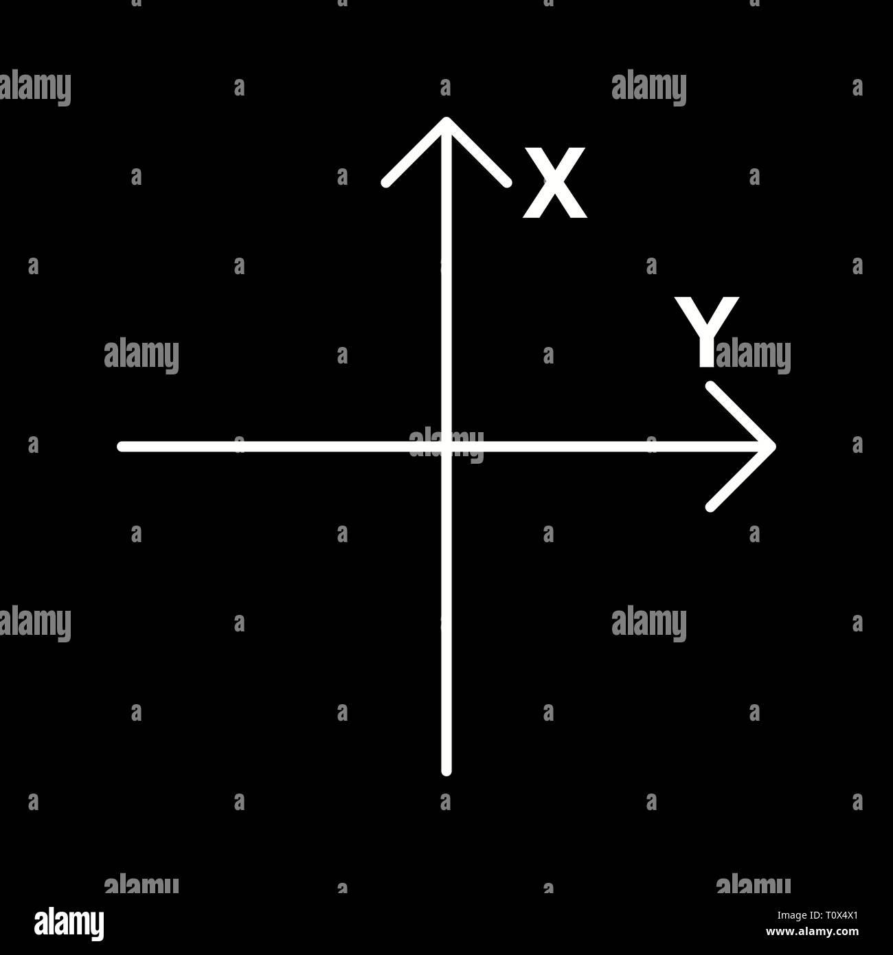 Illustration Axis Icon Stock Photo - Alamy