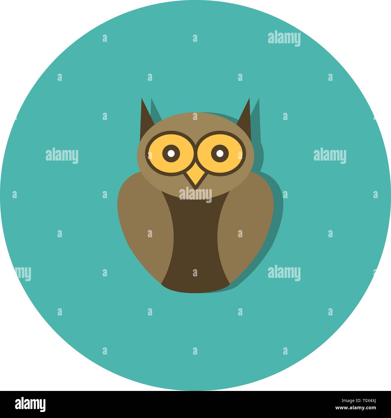 Illustration Graduate Owl Icon Stock Photo - Alamy