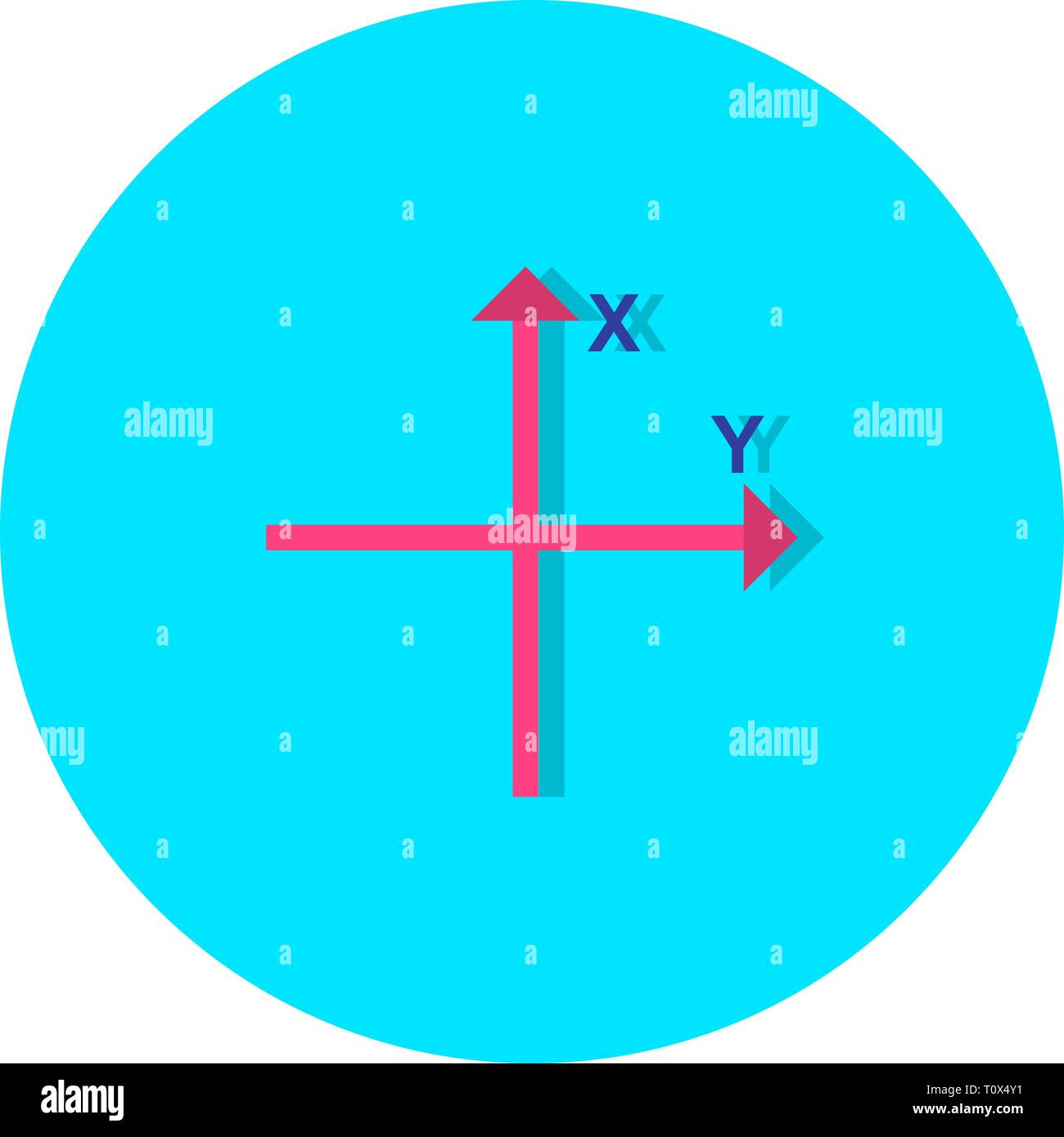 Illustration Axis Icon Stock Photo - Alamy