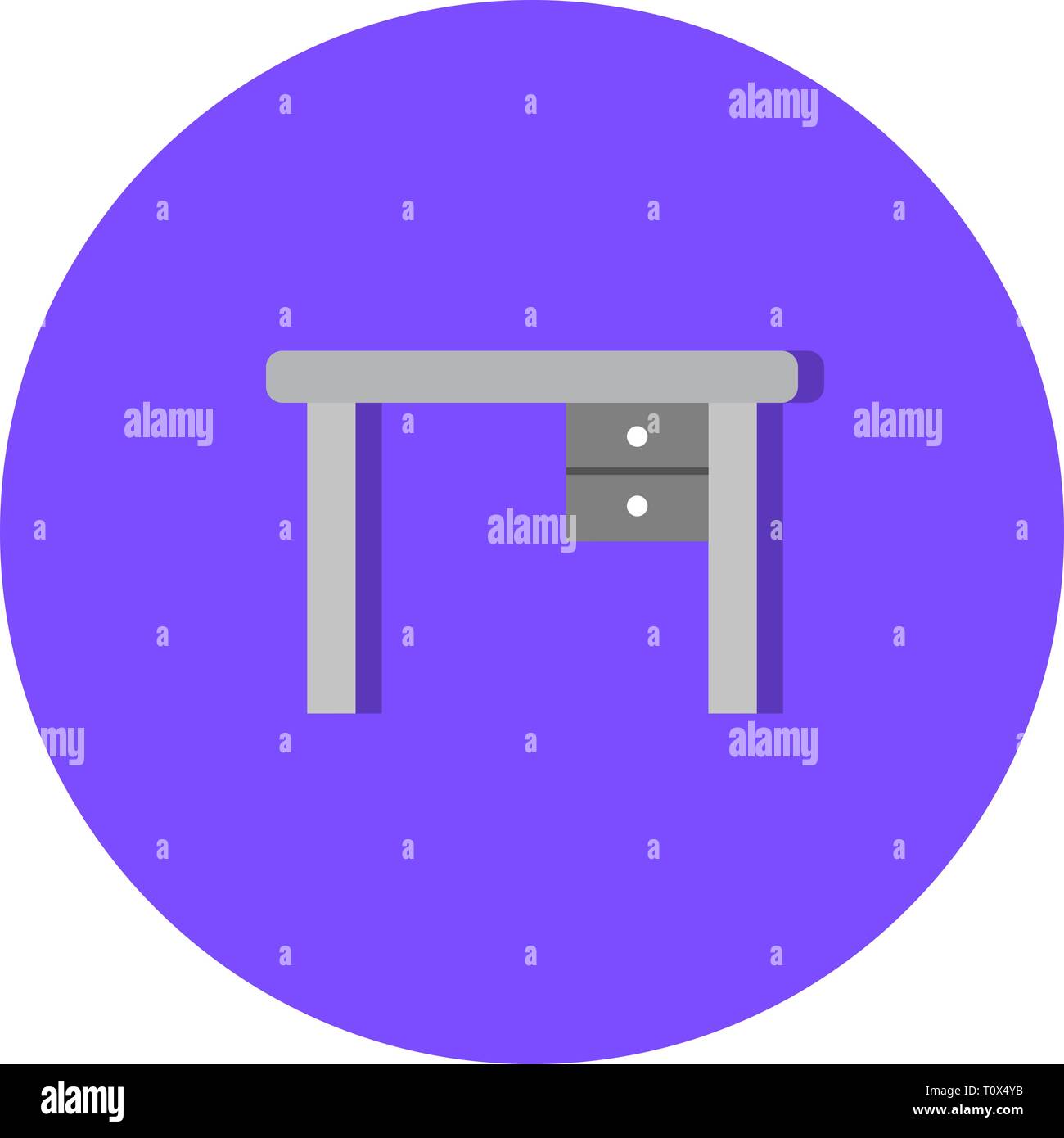 Illustration Study Table Vector Icon Stock Photo - Alamy