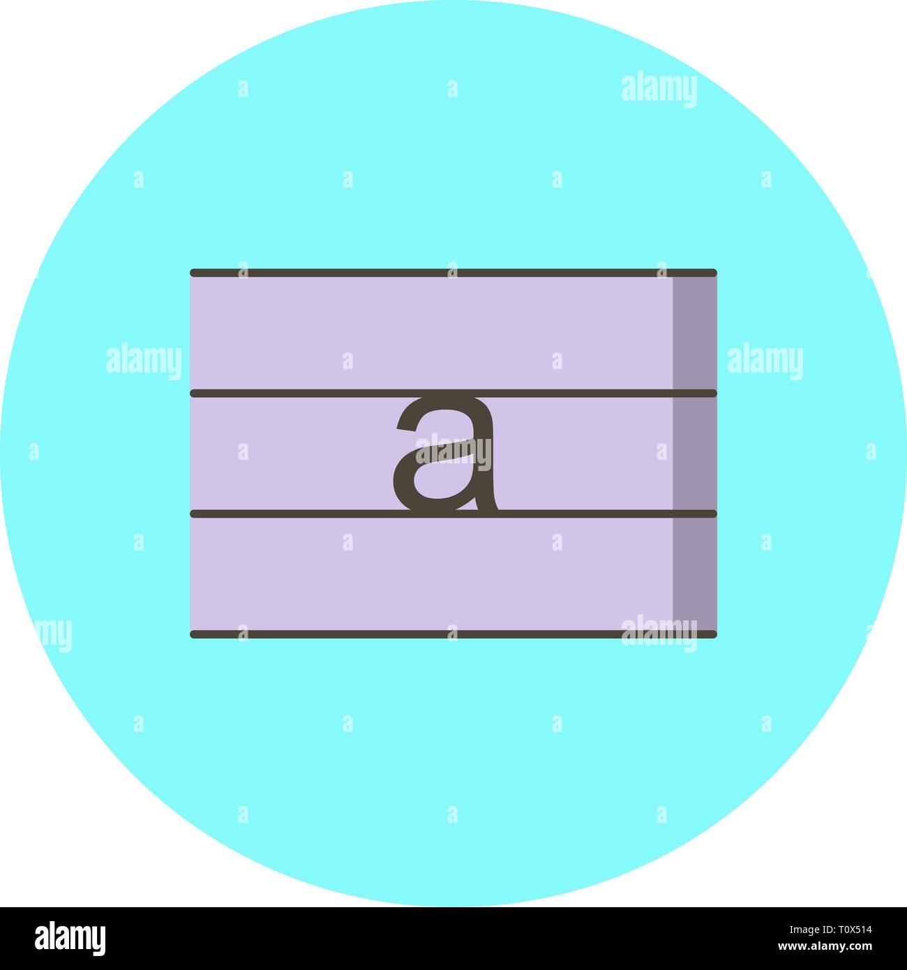 Illustration Lowercase Icon Stock Photo - Alamy